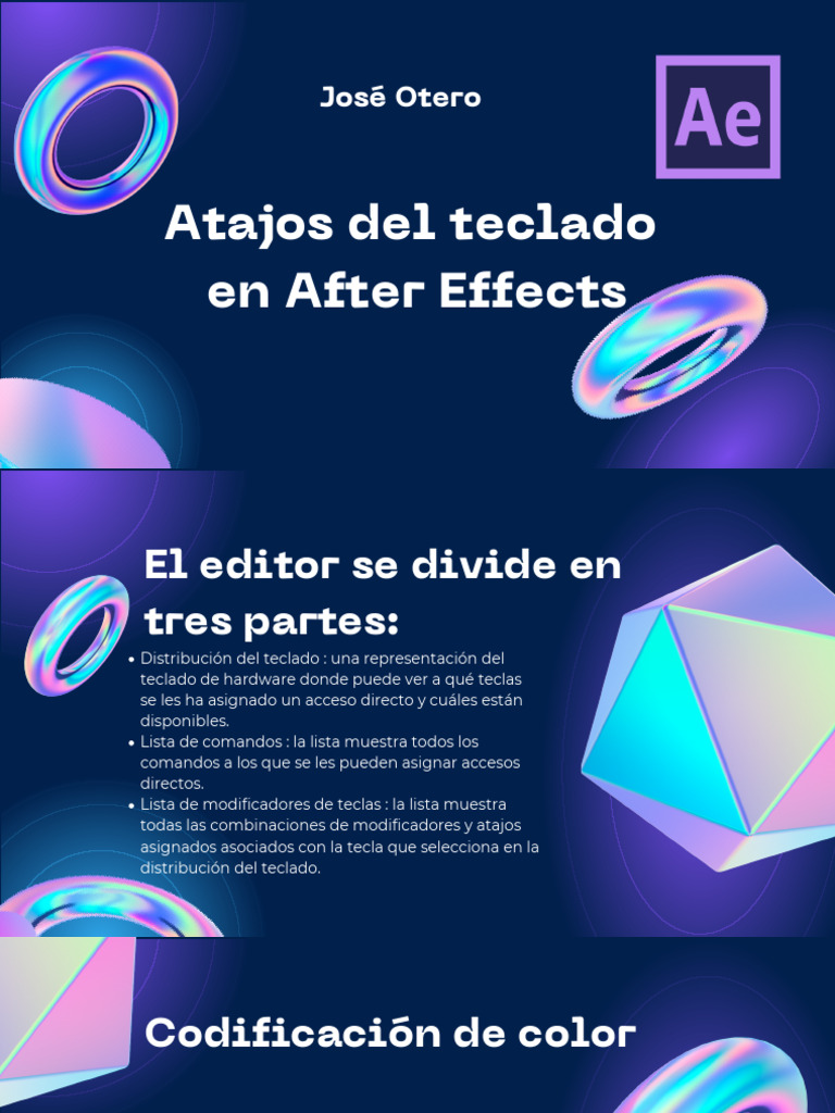 Atajos de teclado en After Effects | PDF | Teclado | Informática