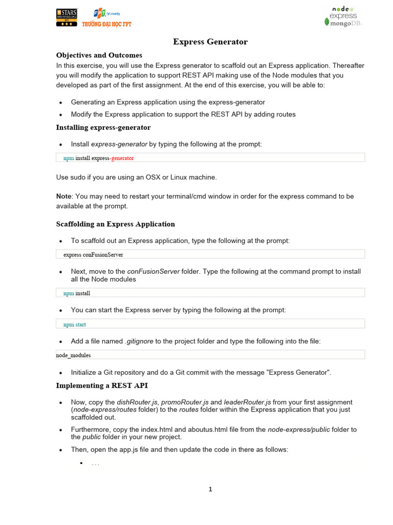 Exercise 6 - Express Generator | PDF | Application Software | Computer File