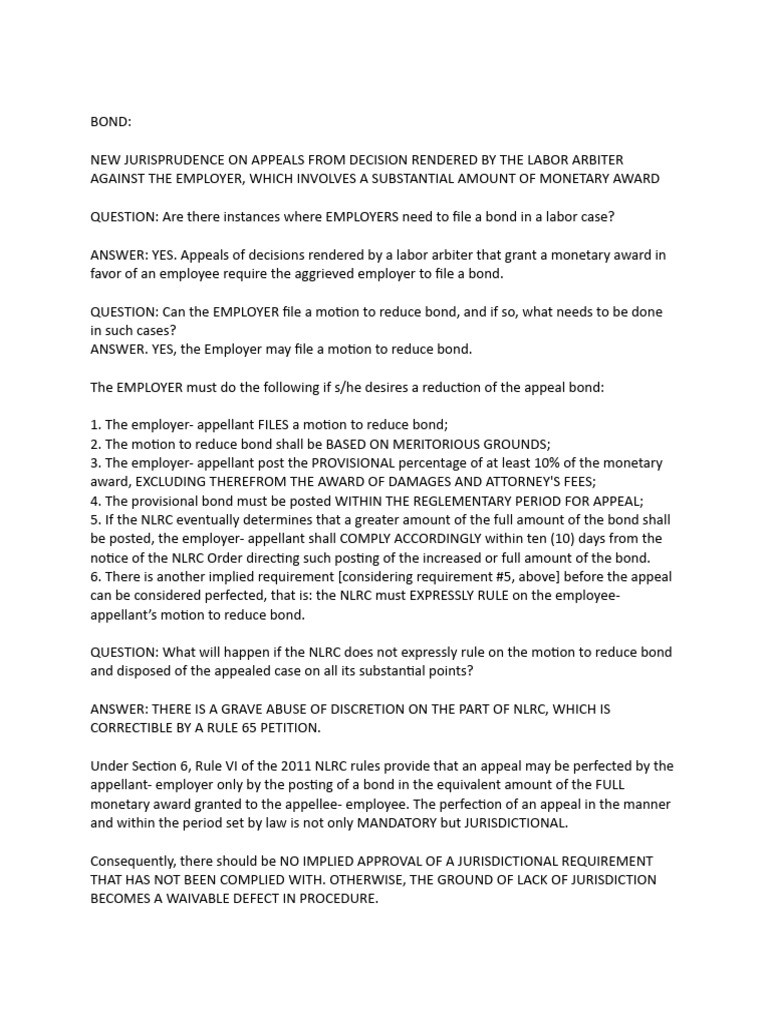 Bond Research | PDF | Bail | Appeal