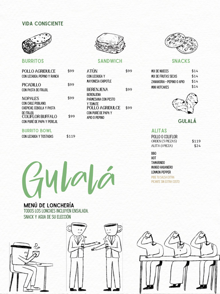 Menú Gulalá Oaxaca | Descargar gratis PDF | Cocina | Cocina occidental