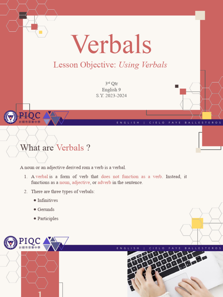 Lesson 1 - Verbals | PDF