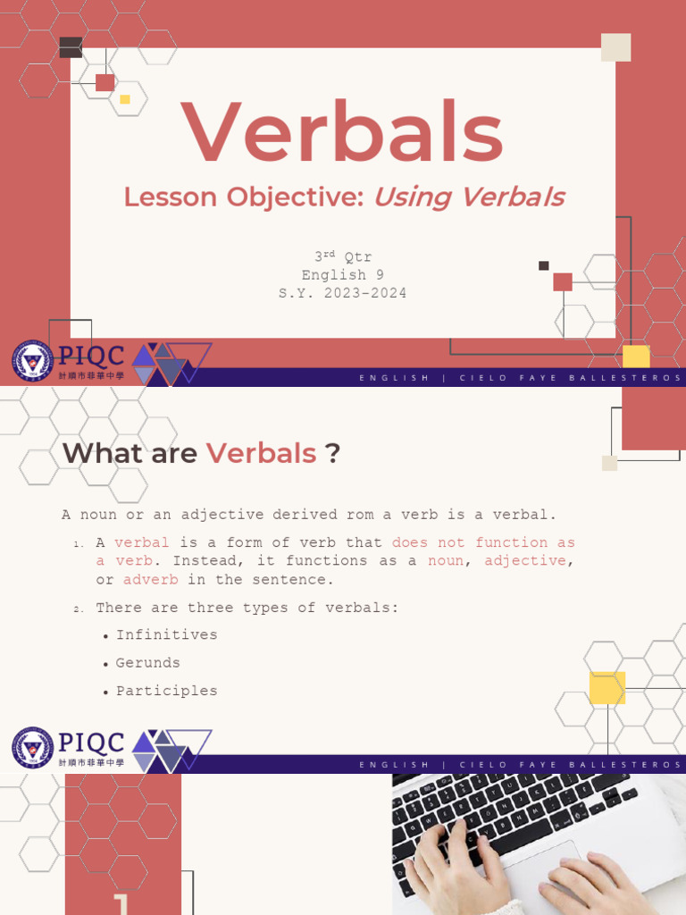 Lesson 1 - Verbals | PDF