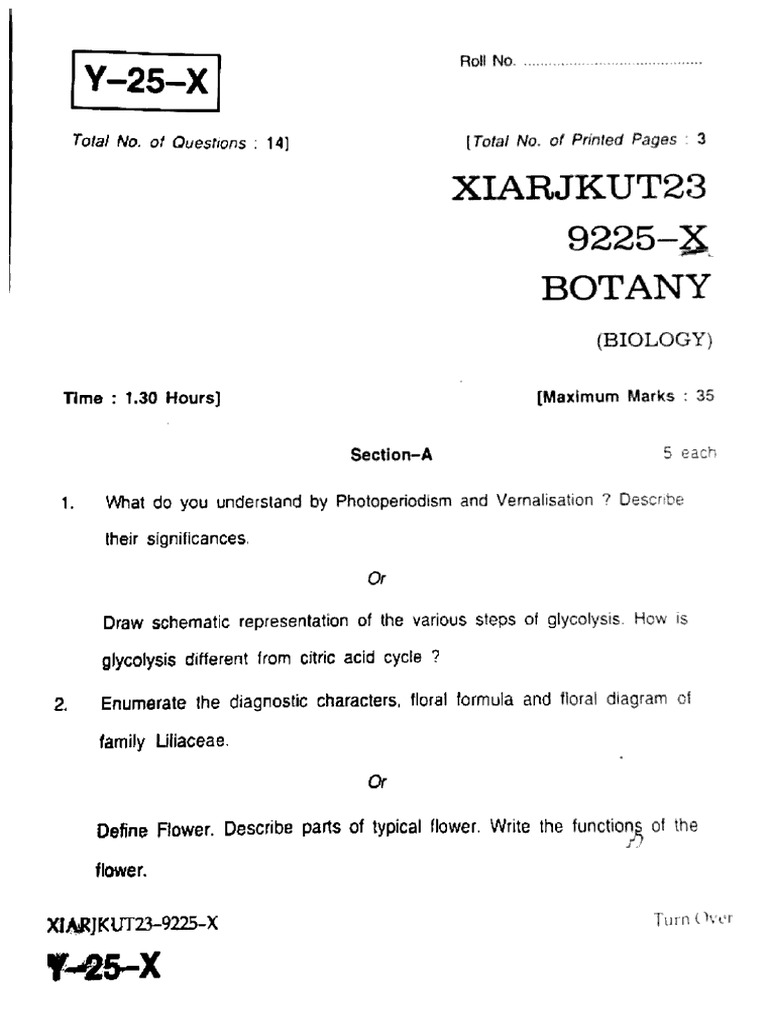 JK Bose Class 11 Biology Botany 9225 X 2023 | PDF