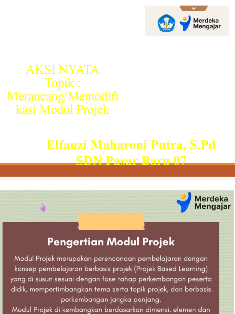 Merancang Memodifikasi Modul Projek | PDF | Karier & Perkembangan