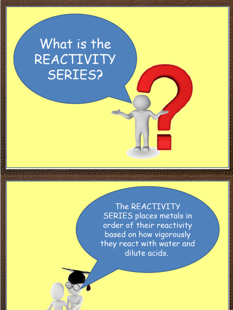 Reactivity Series Pdf Redox Rust