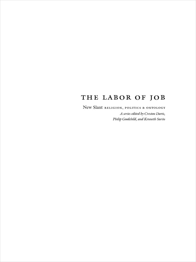 The Labor of Job The Biblical Text As A Parable of Human Labor | PDF