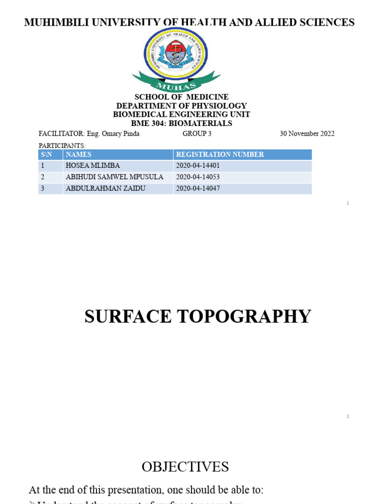 Surface Topography | PDF | Microscope | Scanning Tunneling Microscope