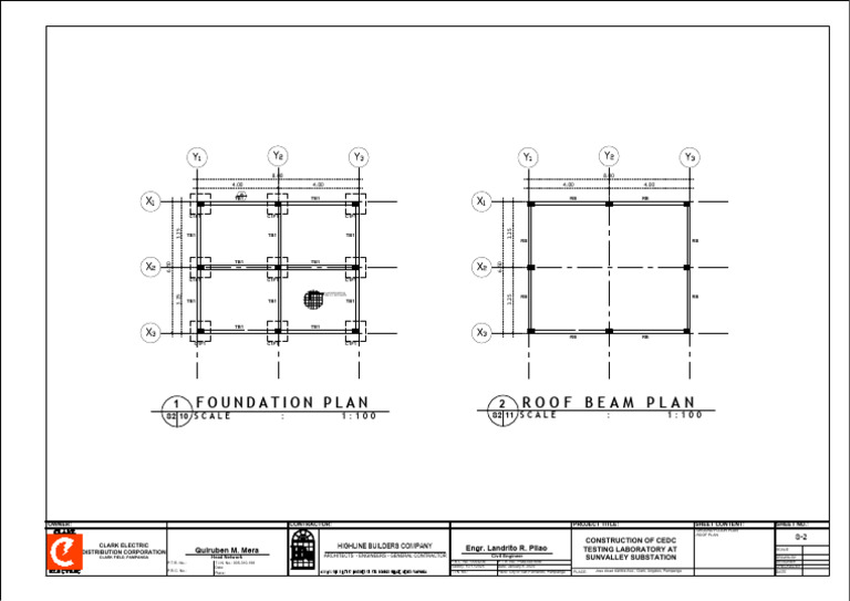 Foundation Plan Roof Beam Plan | PDF