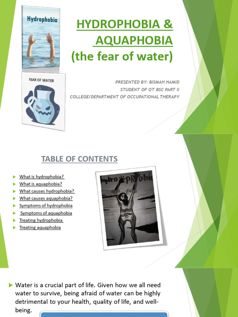 Hydrophobia & Aquaphobia | PDF | Rabies | Psychotherapy