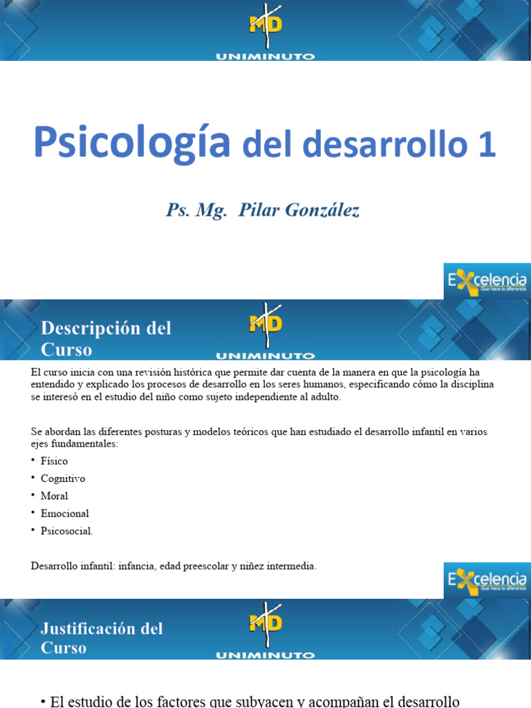 Presentación Psicologia Del Desarrollo 1 | PDF | Sicología | Psicología del desarrollo