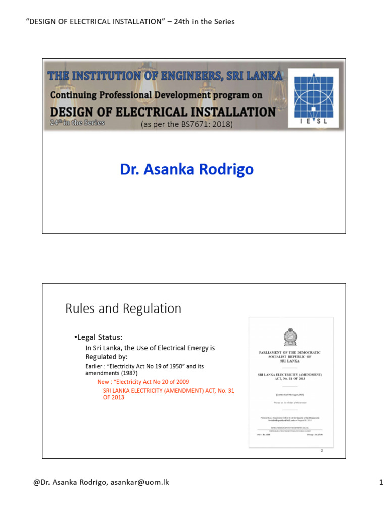 01-Design of Electrical Installations-Introduction | PDF | Electrical ...