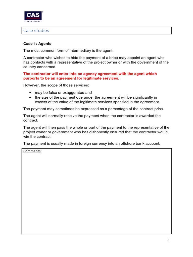 Case Studies | PDF | Bribery | Procurement