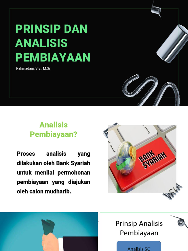 Prinsip Dan Analisis Pembiayaan | PDF