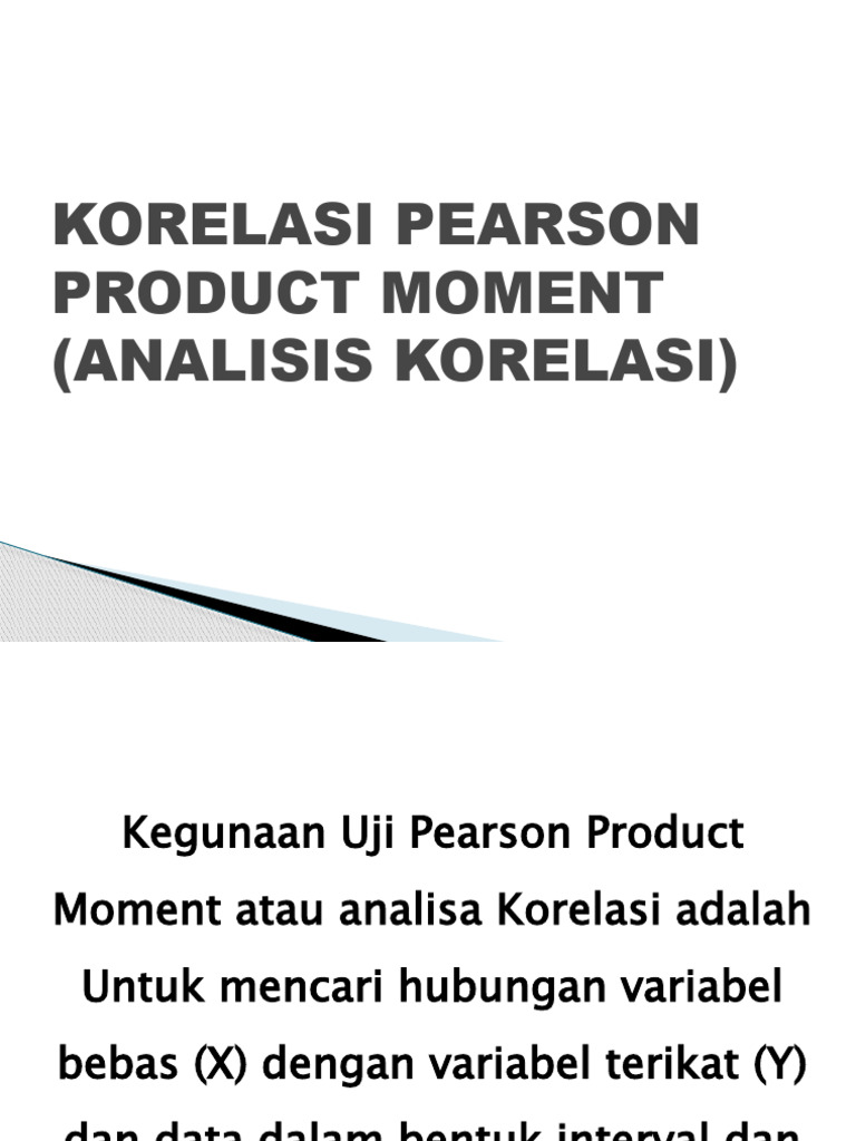 Korelasi Pearson Product Moment | PDF