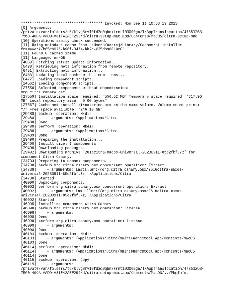 Citra Canary Installation Log for Mac | PDF | Mac Os | Library (Computing)