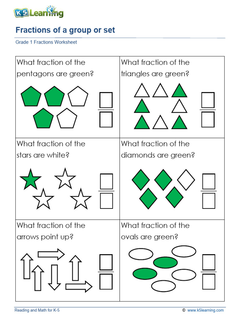 Grade 1 Writing Fractions Sets 2 | PDF | Career & Growth