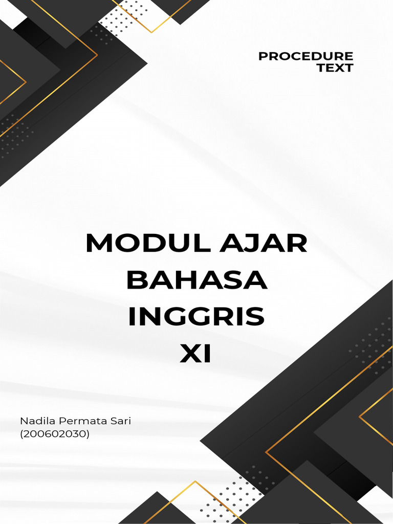 Modul Ajar Bahasaa Inggris (Procedure Text) | PDF | Seni & Disiplin Bahasa | Seni