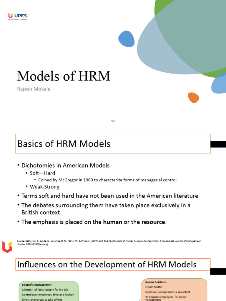 2 Hr Models Pdf Human Resource Management Strategic Management