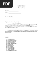 Claim For Indemnity New (Abiso NG Pinsala) | PDF