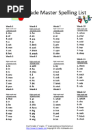 Grade 1 Spelling - Words | PDF