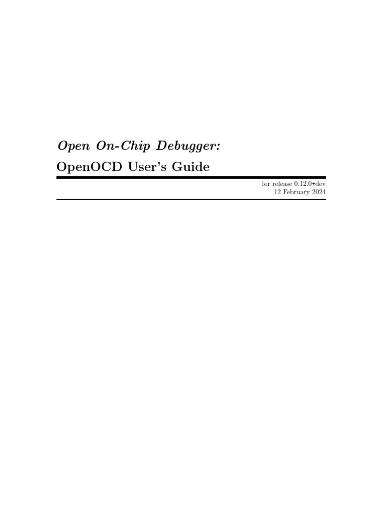 Openocd Download Free Pdf Computing Computer Architecture 