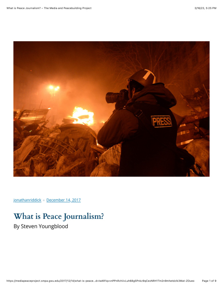 Understanding Peace Journalism Principles | PDF | Journalism | Peace