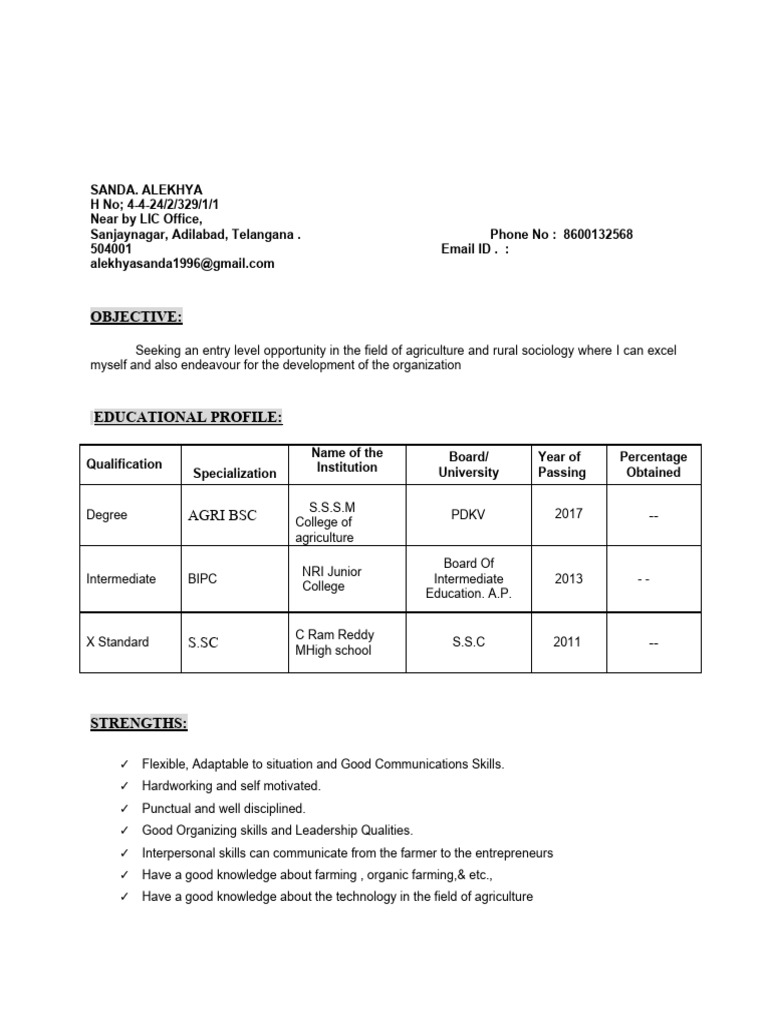 Alekhya Resume | PDF