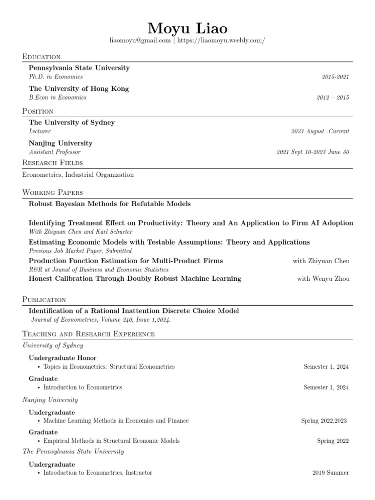 Moyu Liao: Academic Profile and Research | PDF | Business | Art