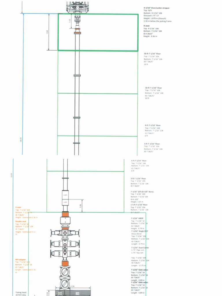 BOP Stack Up Drawing For Spares. | PDF