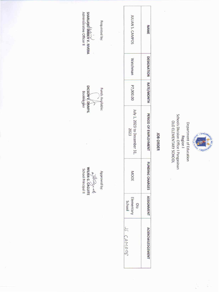 Job Order Julian Moa, Template With Id | PDF
