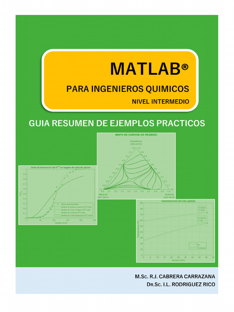 Matlab para Ingenieros Quimicos. Guia Resumen de Ejemplos Practicos | PDF