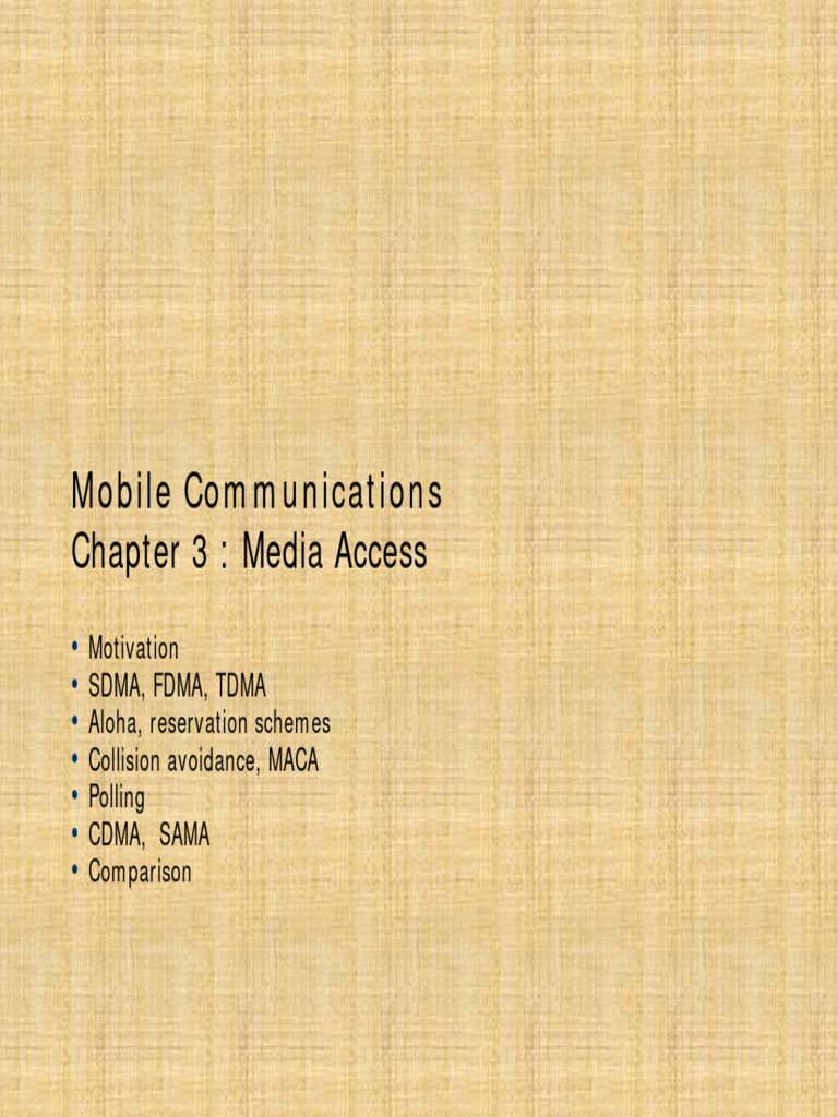 C02-Media Access | Download Free PDF | Channel Access Method | Cellular Network