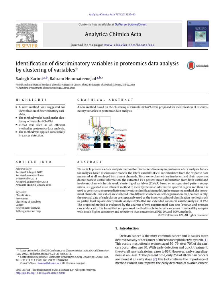 Identification_of_discriminatory_variabl (3) | PDF | Principal Component Analysis | Chemometrics