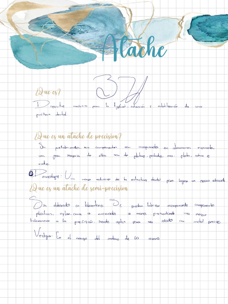 Tipos de ataches dentales | PDF