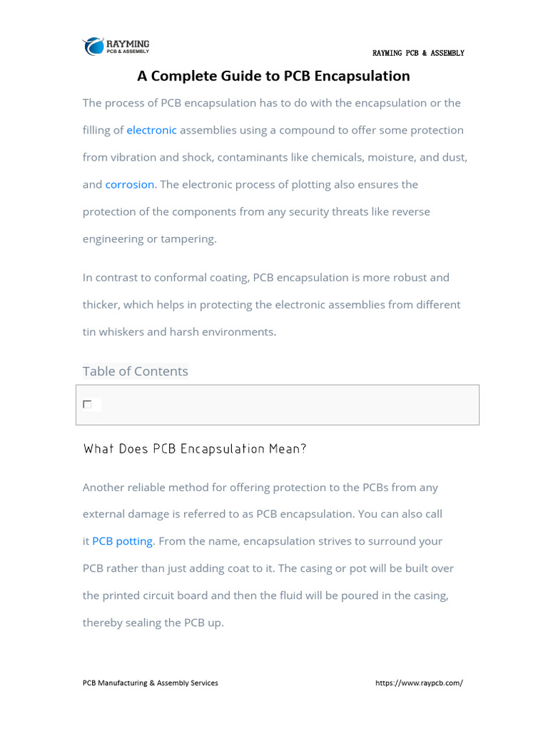 A Complete Guide To PCB Encapsulation | PDF