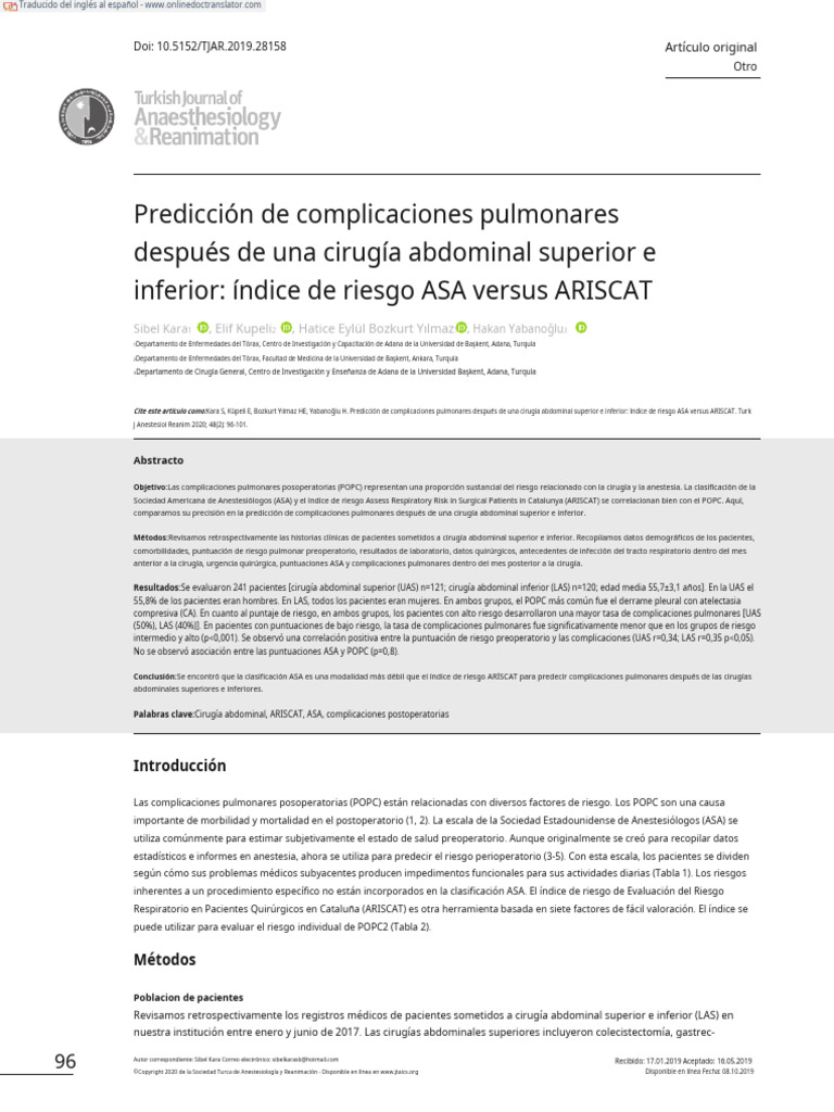 Tard 48 2 96.en - Es | PDF | Spss | Especialidades Medicas