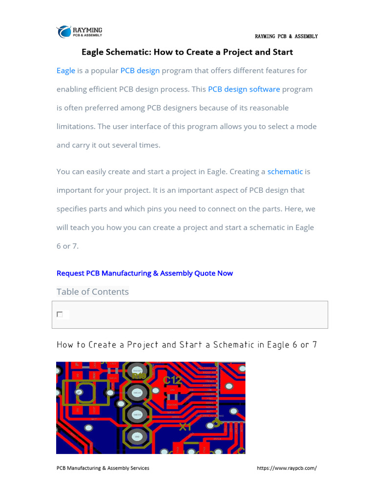 Eagle Schematic How To Create A Project and Start | PDF