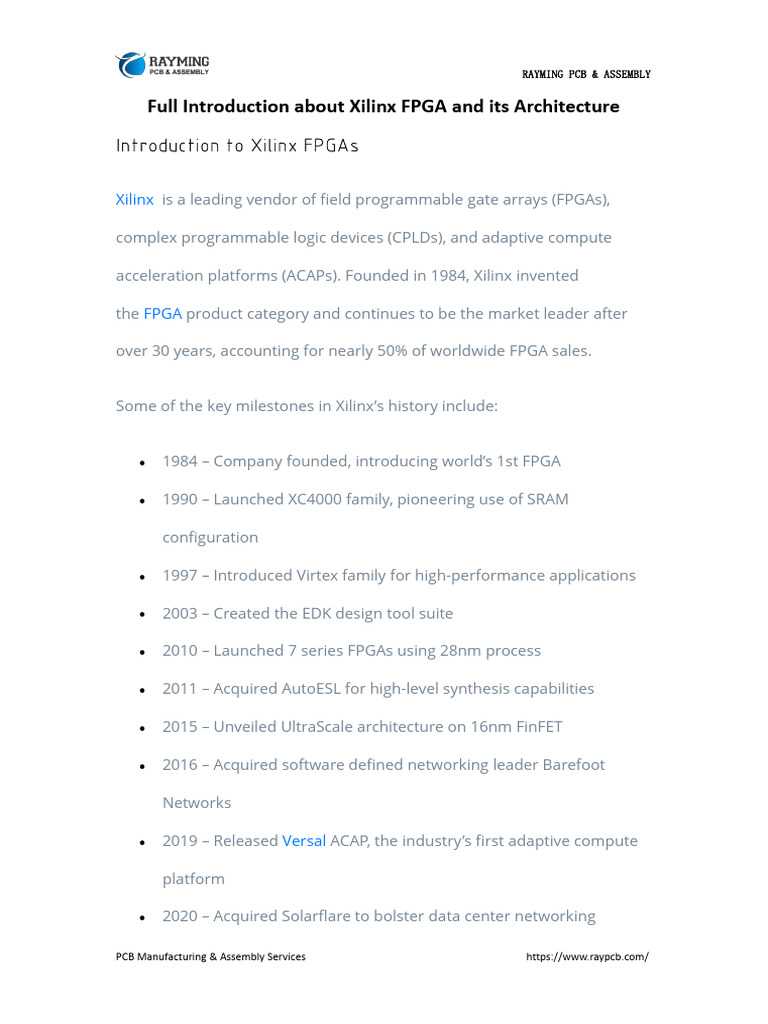 Full Introduction About Xilinx FPGA and Its Architecture | PDF | Field ...