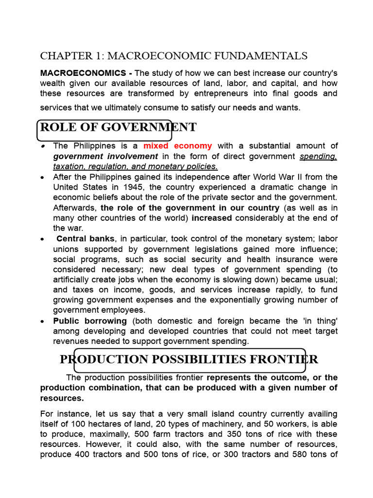 Chapter 1 Macroeconomics | PDF | Gross Domestic Product | Income
