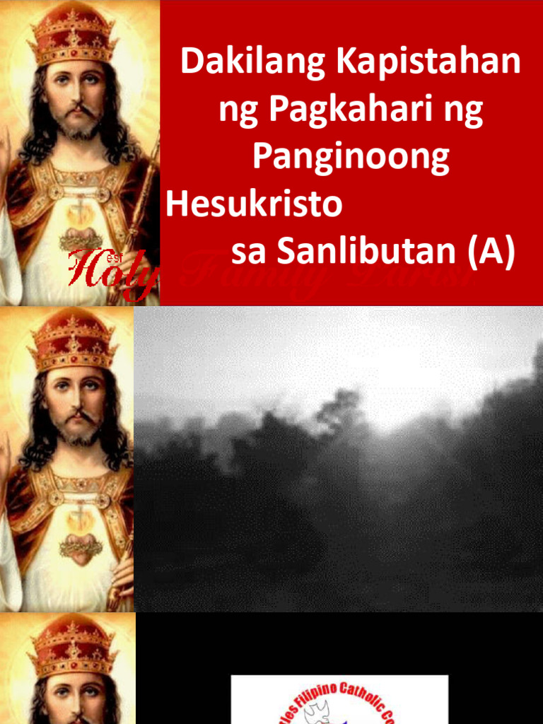 Misa - Kapistahan NG Kristong Hari (A) 2023 November 26, 2023 | PDF