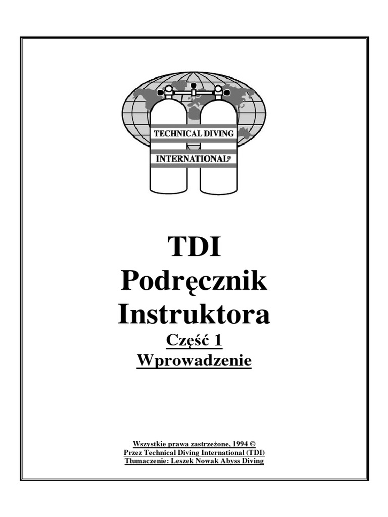 TDI Podrecznik Instruktora TDI | PDF