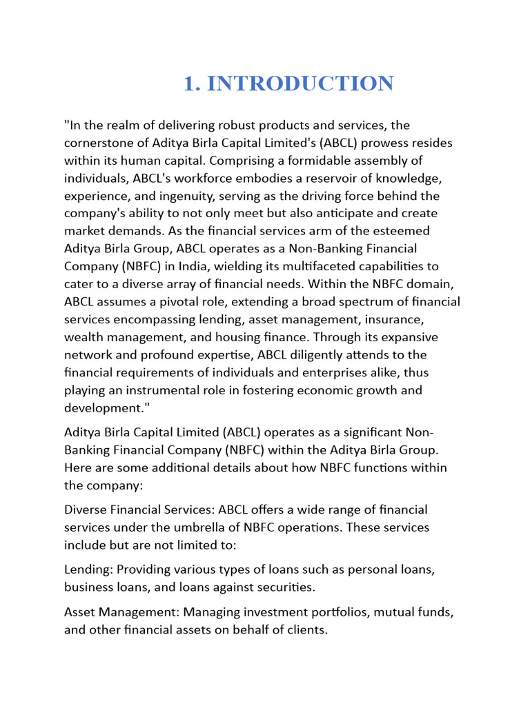 NBFC Aditya Birla Co | PDF | Non Bank Financial Institution | Banks