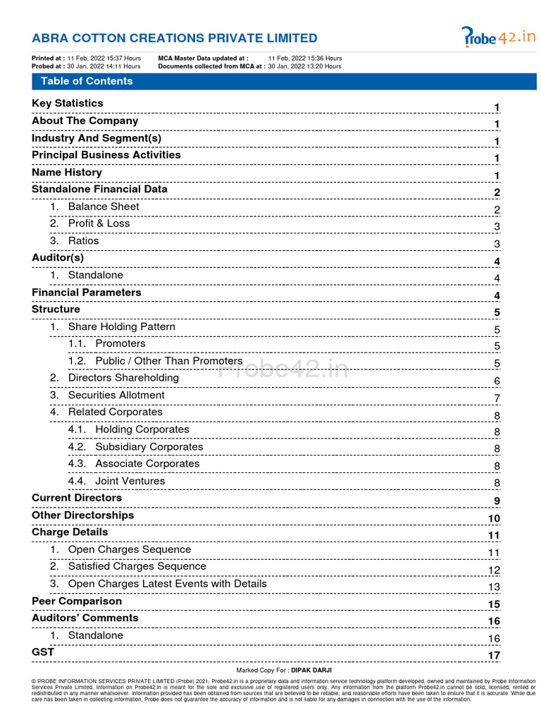 Abra Cotton | PDF | Income Statement | Investing