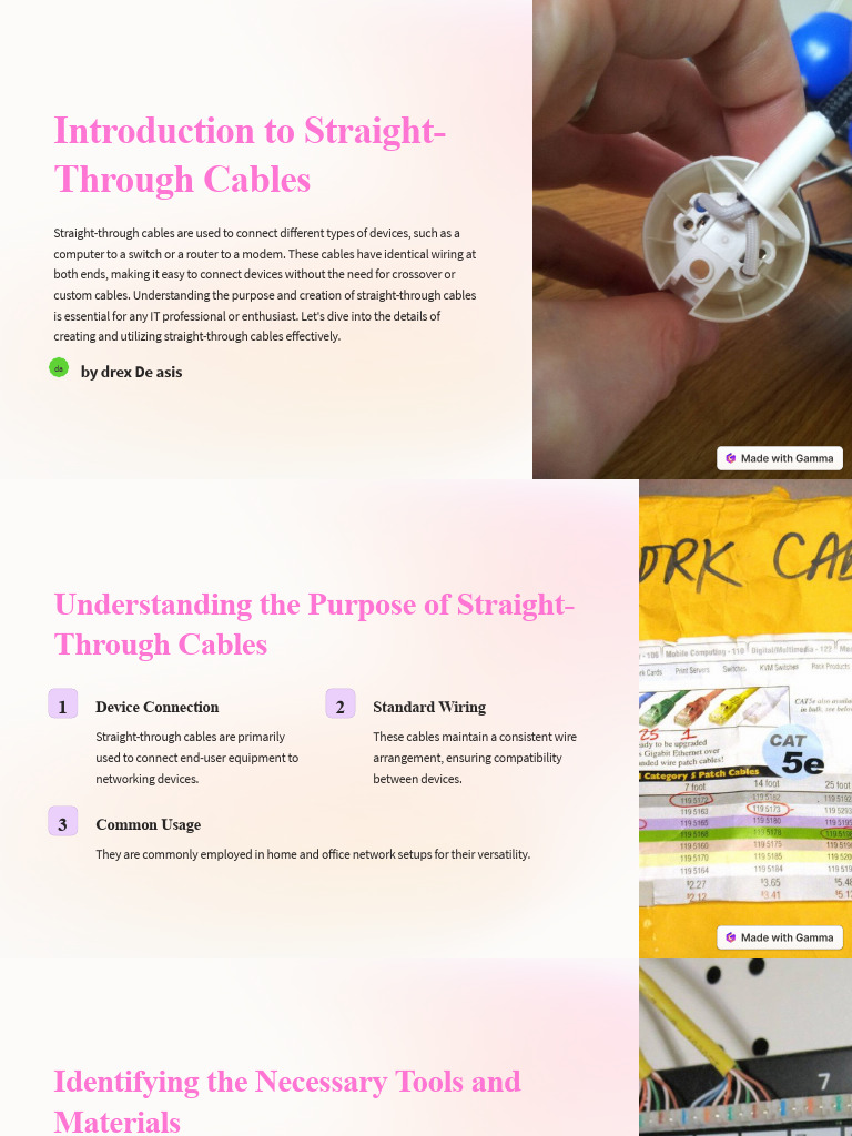 Creating Straight Through Cabling | PDF | Electrical Connector ...