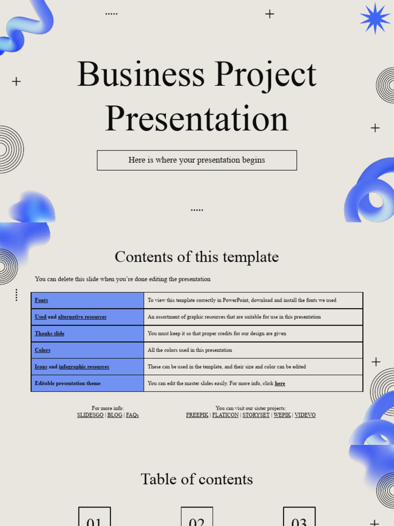 Business Presentation Template Overview | PDF | Planets | Mercury (Planet)