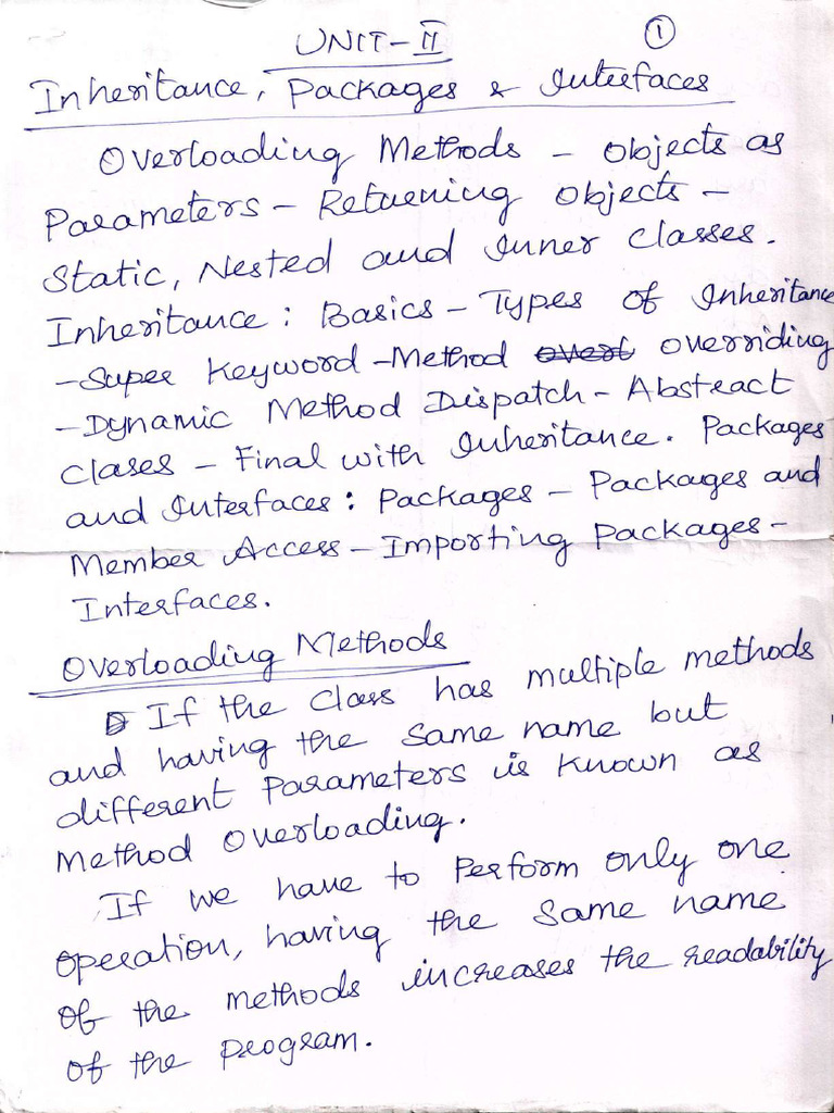 OOPS - UNIT 2 - R2021 - Compressed | PDF