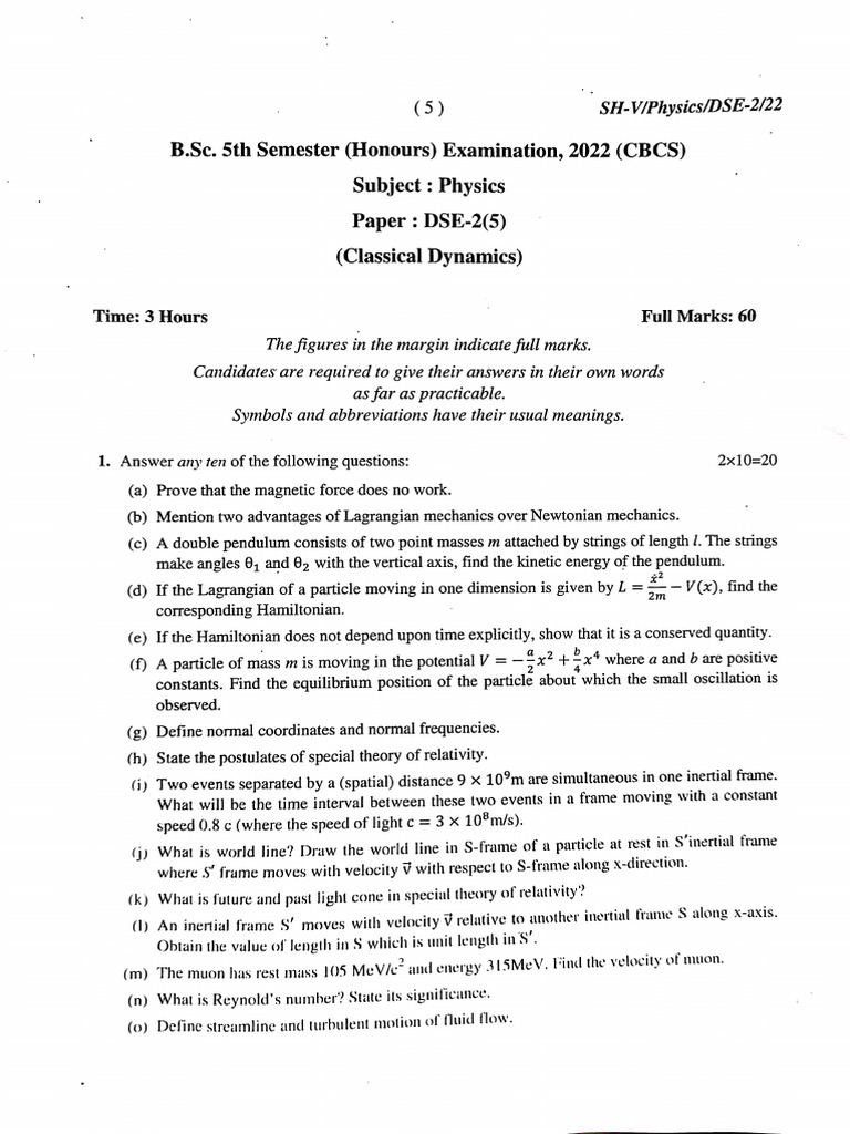 Classical Dynamics | PDF