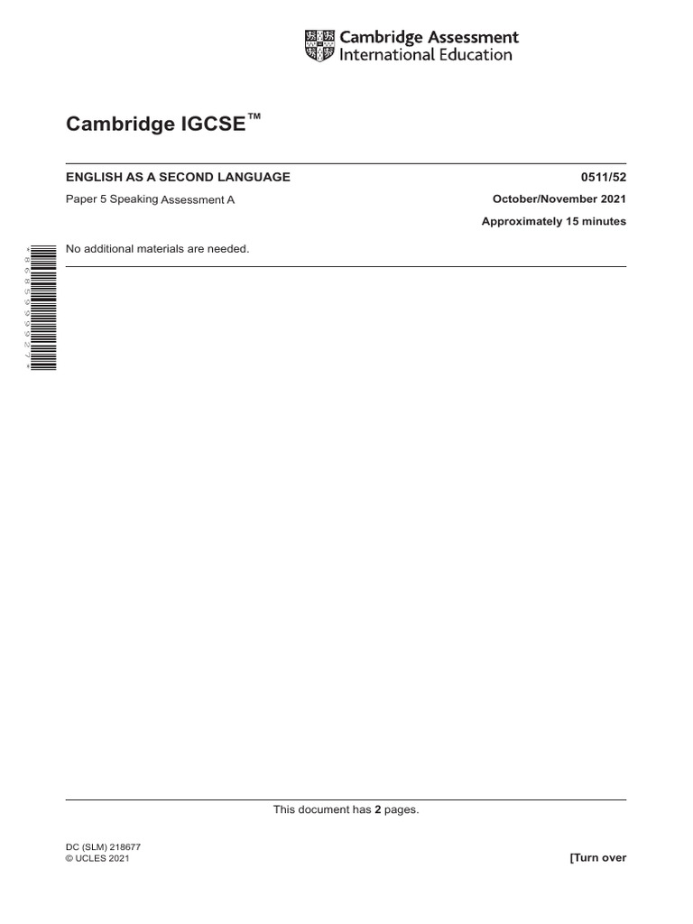 IGCSE Speaking Cards Set 2 0511 w21 RP 52 | PDF | Copyright