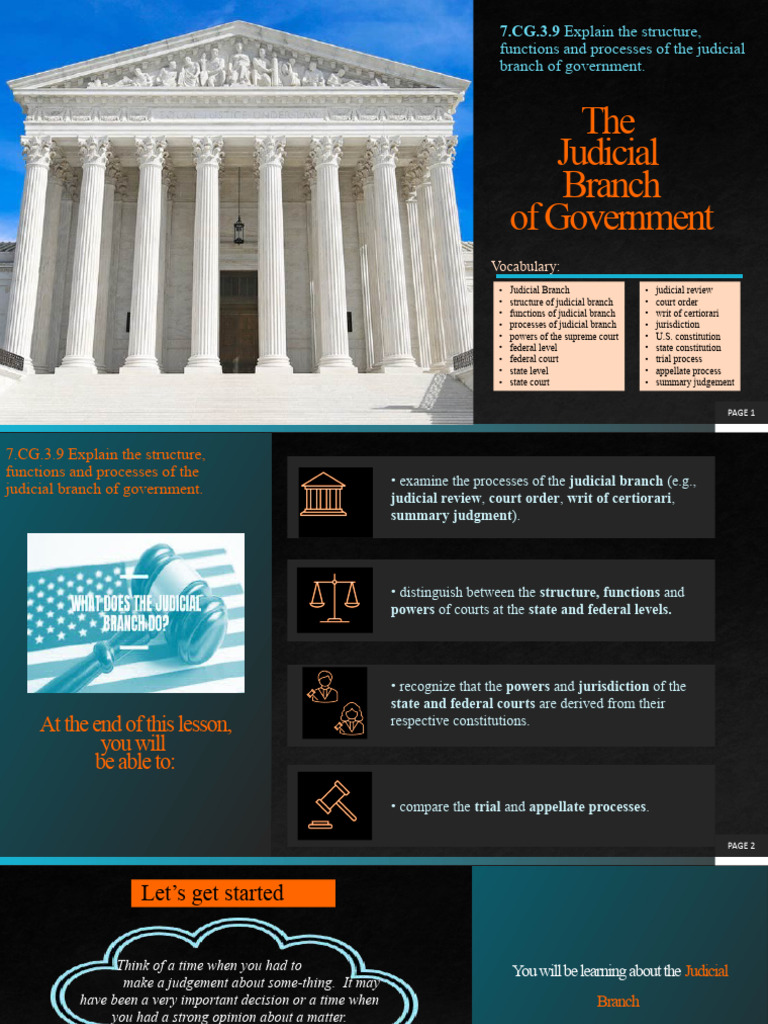 Structure and Functions of the Judicial Branch | PDF | Supreme Courts ...