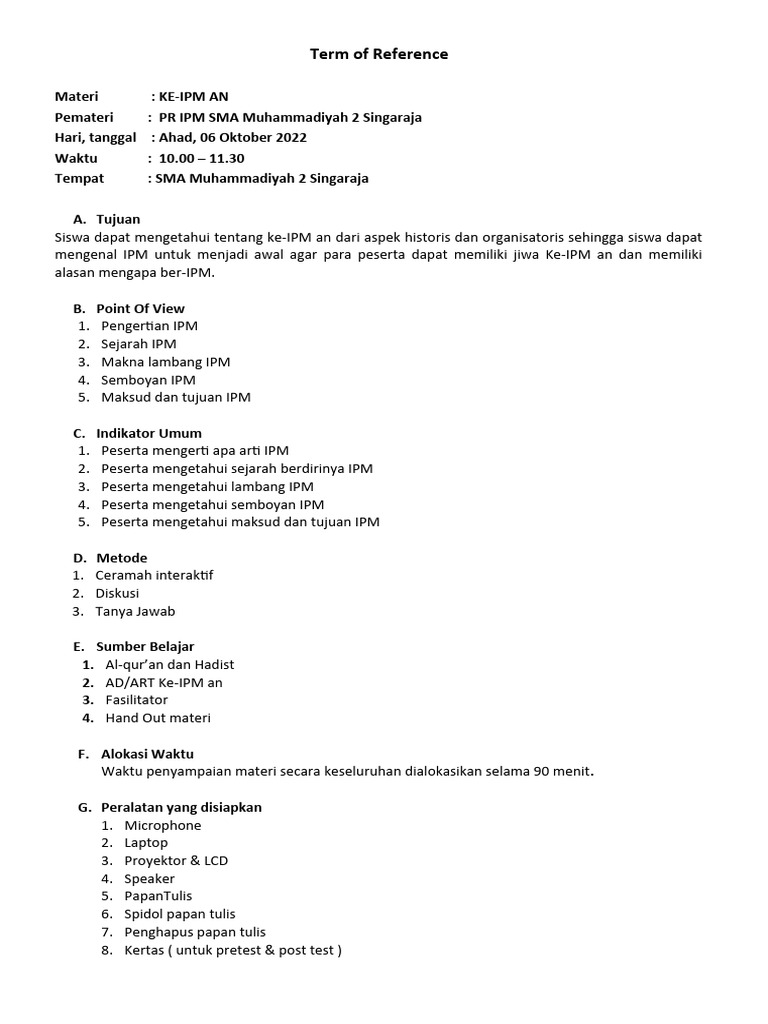 Tor Ke-Ipm An TM 2022 | PDF